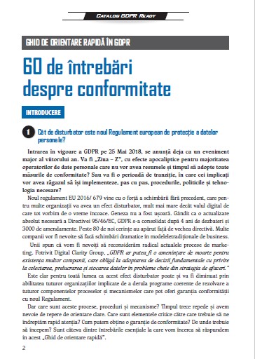 A APĂRUT PRIMUL CATALOG GDPR DIN ROMÂNIA